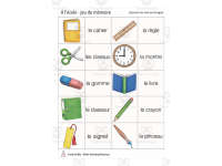 French: At School Memory Game by Teach Simple