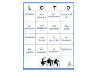 French: Back to School - BINGO Game by Teach Simple