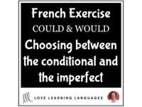 French Conditional and Imperfect Tenses - COULD and WOULD - Distance ...