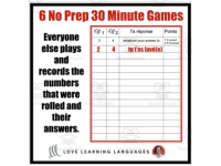 French Dice Game - Reflexive Verbs in the Passé Composé by Teach Simple