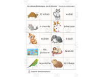 French: Domestic Animals Memory Game by Teach Simple