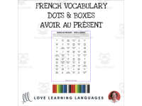 French: Dots and Boxes Game - AVOIR - PRESENT TENSE - No prep printable ...
