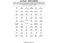 French Dots and Boxes Game - LA VILLE - No prep printable by Teach Simple