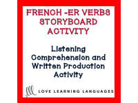 French: ER Verbs Storyboard Activity by Teach Simple