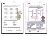 French: Family- word search and Crosswords- Games by Teach Simple