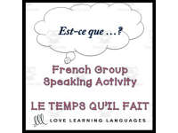 French: Find Someone Who Activity - Weather Vocabulary by Teach Simple