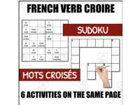 French Irregular Verb Croire Worksheet - 6 Activities - One Page ...