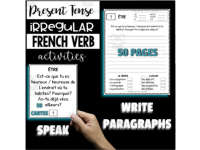 French Irregular Verbs Worksheet Packet - 50 Most Common Irregular ...