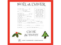 French Noël Cloze Activity - French Christmas Worksheet by Teach Simple