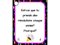 French Nouvel An Question Cards - 30 French New Year's Speaking Prompts ...