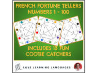 French Numbers 1 - 100 Fortune Tellers - Cootie Catchers by Teach Simple
