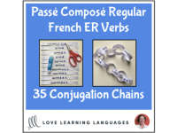 French: Perfect Tense Regular ER Verbs - Conjugation Chains by Teach Simple