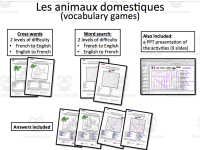 French: Pets- Word search and crosswords- Games by Teach Simple