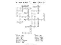French Plural Nouns Crossword Puzzles - Mots Croisés by Teach Simple