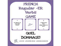French: Quel Dommage Game - Regular ER Verbs Task Cards by Teach Simple