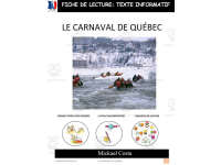 French: Reading comprehension worksheets: Le carnaval de Québec by ...