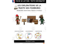 French: Reading comprehension worksheets: Les explorateurs de la traite ...