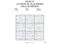 French regular -ER verbs present tense sudoku games by Teach Simple