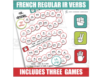 French Regular IR Verbs Conjugation Game - Rock, Paper, Scissors by ...