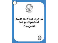 French: Speaking Prompt Question Cards - Countries, Cities and ...