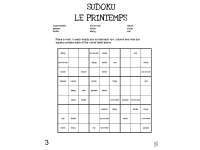 French spring vocabulary sudoku games - Le printemps by Teach Simple