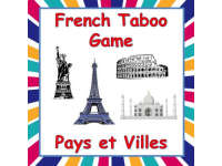 French Taboo Game - Pays et Villes - Jeu de Tabou en Français by Teach ...