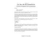 French: The Environment and Pollution - A Game of 20 Questions by Teach ...