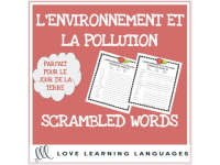 French: The Environment and Pollution - Scrambled Words by Teach Simple
