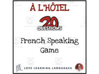 French: The Game of 20 Questions - Hotel Vocabulary - No Prep Printable ...