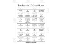 French: The Game of 20 Questions - Hotel Vocabulary - No Prep Printable ...