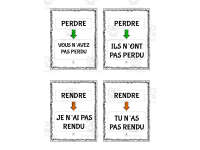 French: The Game of 7 Families | Perfect Tense Regular RE Verbs by ...