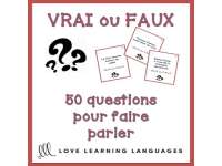 French True or False Game - 50 Questions by Teach Simple