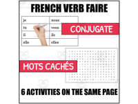 French Verb Faire Worksheet - 6 Activities - One Page Printable ...