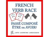 French: Verb Race Game - Perfect Tense Task Cards by Teach Simple