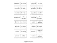 French Verbs - Dominoes Game and Worksheets - 100 Common French Verbs ...