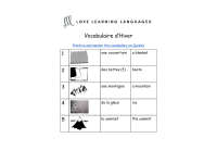 French: Winter Vocabulary Worksheets by Teach Simple