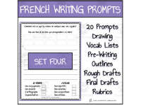French Writing Prompts For Beginners - SET 4 - Twenty Writing Lessons ...
