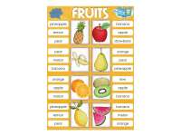 Fruits Clip Cards - Spelling & Vocabulary by Teach Simple