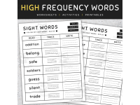 Fry Sight Words: Worksheets and Activities, #801-900, [SET 4] by Teach ...