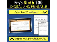 Fry's Ninth 100 Sight Words - Digital and Printable Fill-in-the-Blanks ...