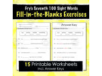 Fry's Seventh 100 Sight Words Fill-in-the-Blanks by Teach Simple