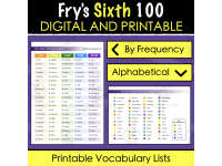 Fry's Sixth 100 Sight Words - Digital and Printable Fill-in-the-Blanks ...