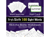 Fry's Sixth 100 Sight Words Fill-in-the-Blanks by Teach Simple