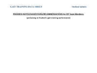 Gait Training Data Sheet by Teach Simple