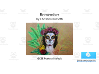 GCSE Poetry Lesson: ‘Remember’ by Christina Rossetti by Teach Simple