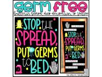 Germ Free Awareness Bulletin Board Kit, Door Decoration Set, or Poster ...