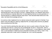 German: Da- & Wo-Compounds with Accusative Prepositions by Teach Simple