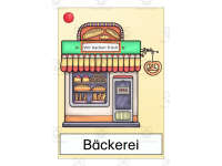 German Flash Cards: Buildings & Facilities by Teach Simple