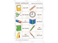 German Memory Cards: At School by Teach Simple