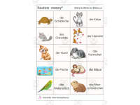 German Memory Cards: Pets by Teach Simple